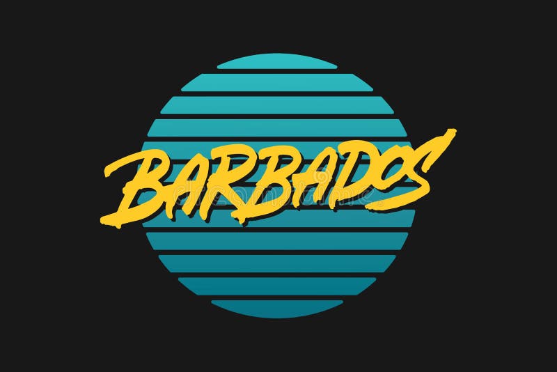 Barbados lettering design stock vector. Illustration of vector - 237655110