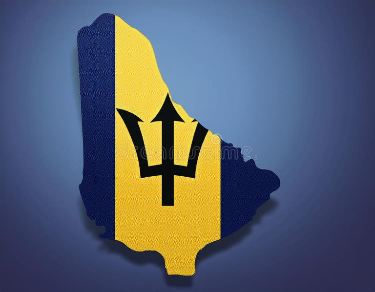 Barbados Map and Flag stock illustration. Illustration of painting ...