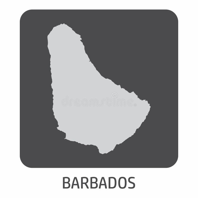Barbados map silhouette. stock illustration. Illustration of graphic ...