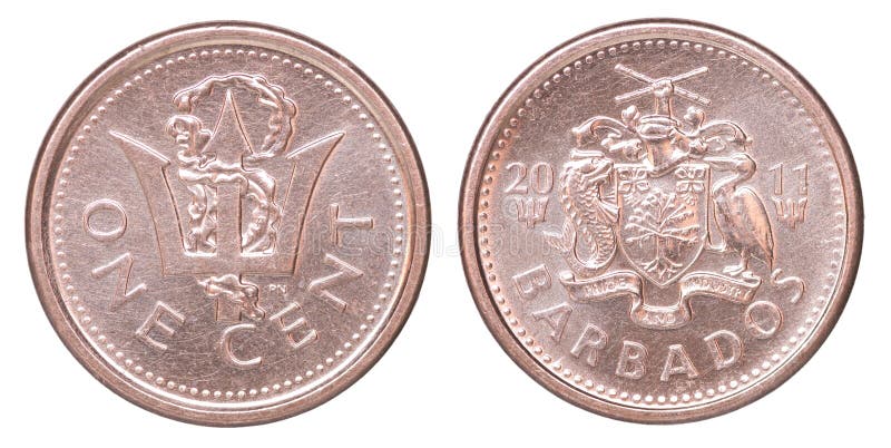 Barbados One Cent Coin stock photo. Image of financial - 133059578