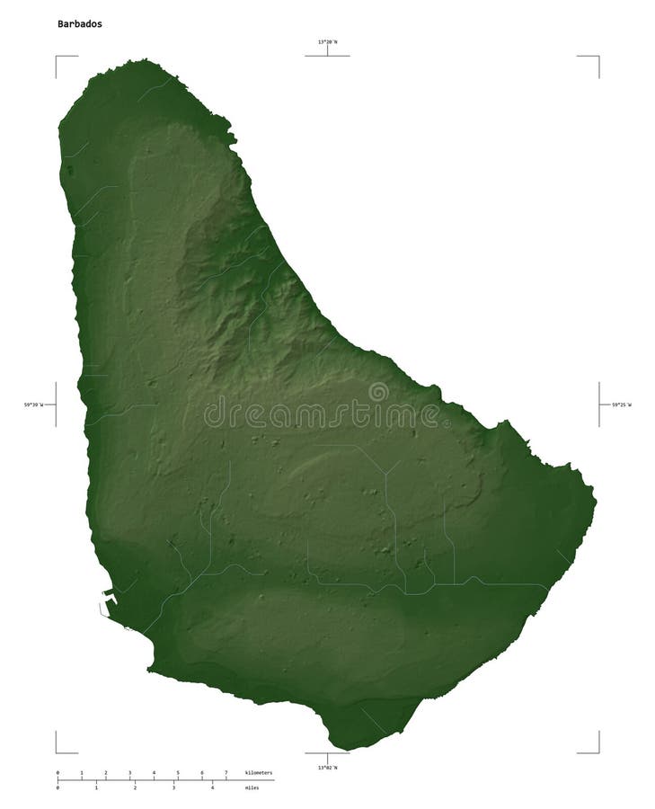 Barbados Shape on White. Pale Stock Illustration - Illustration of ...