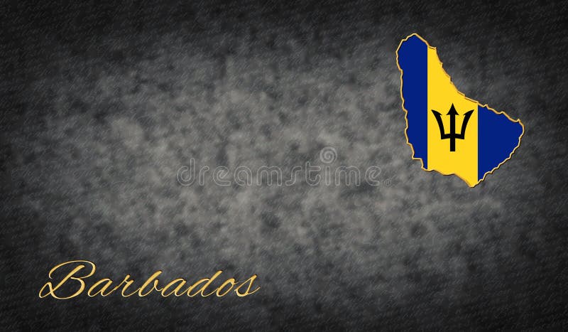 Barbados Symbols, Map of Barbados Stock Photo - Image of events, coral ...