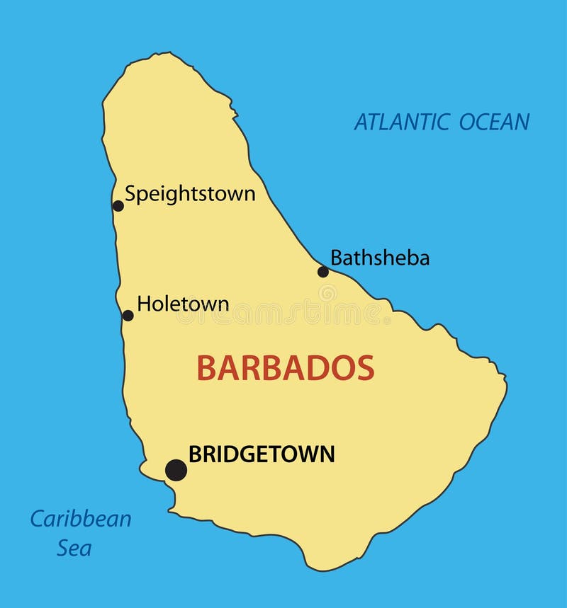 Barbados Map stock illustration. Illustration of caribbean - 3805102