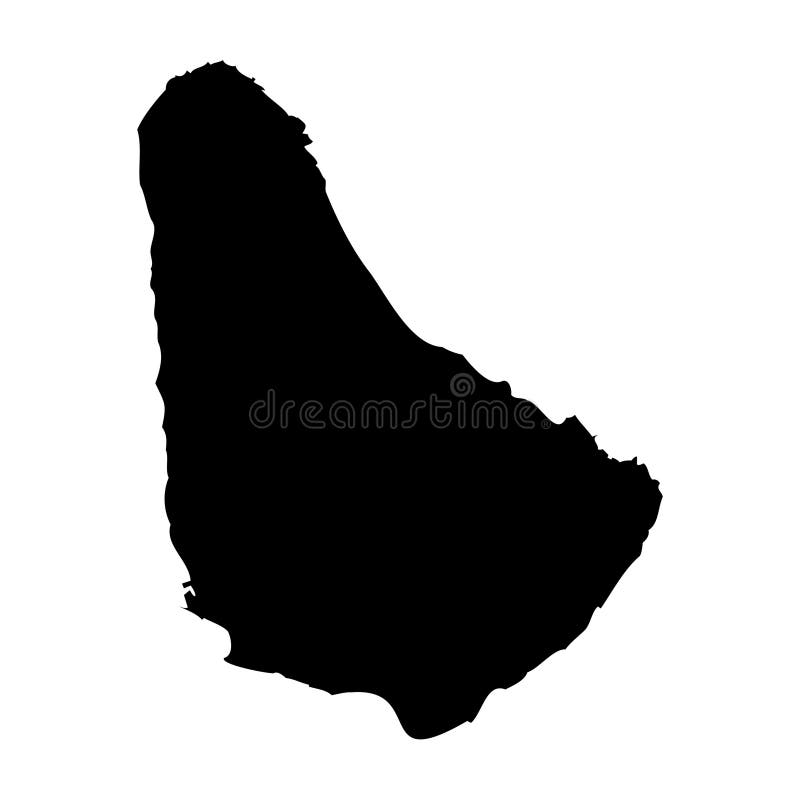 Barbados Vector Map Silhouette Stock Vector - Illustration of ...