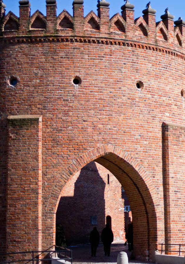Barbakan in Warsaw, Poland stock image. Image of europe - 23248013