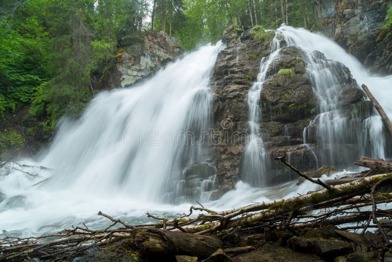 Barbara Falls in Alaska stock photo. Image of destination - 74344344