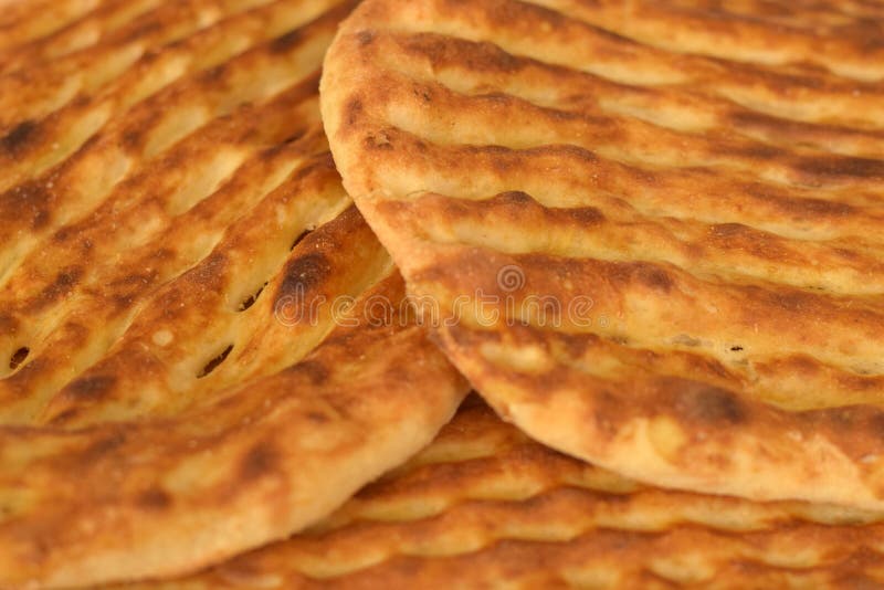 Barbari Bread, Traditional Iranian Flatbread Stock Image - Image of ...
