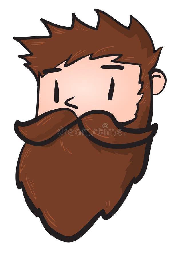 Homme De Sourire Avec La Barbe Orange Illustration de Vecteur ...