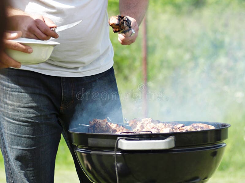 Barbecue stock photo. Image of burn, lunch, meat, charcoal - 10760586