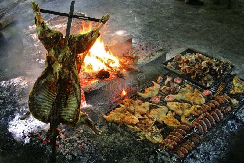 Barbecue stock photo. Image of food, coal, strips, fire - 13343482