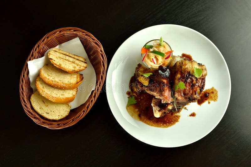 Barbecue Beef Ribs. Traditional Texas Bbq Smoked Beef Ribs Stock Image ...