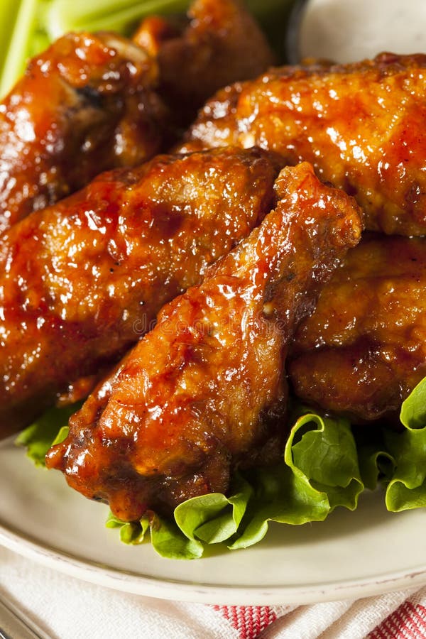 Barbecue Buffalo Chicken Wings Stock Image - Image of sauce, homemade ...