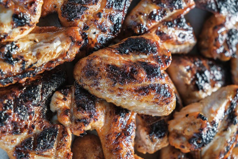 Barbecue Chicken with Crispy Crispy Crust Stock Image - Image of ...