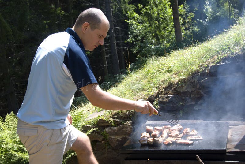 Barbecue cooking stock image. Image of barbecue, burn - 10338749