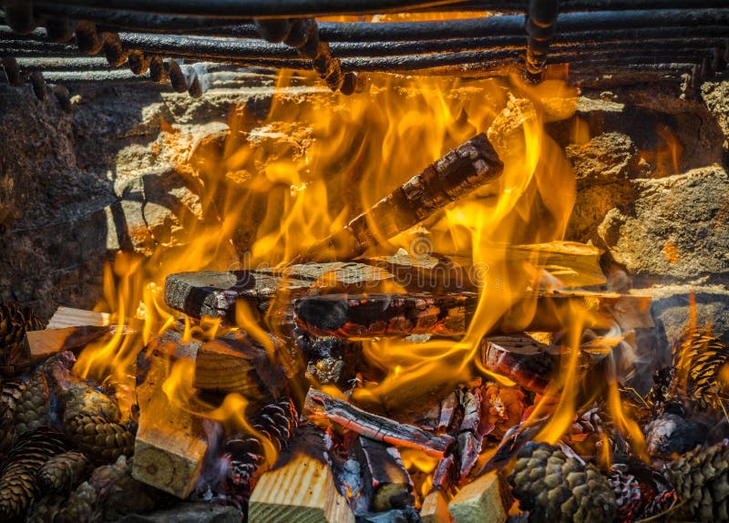 Barbecue flames stock image. Image of coal, flames, firewood - 57169577