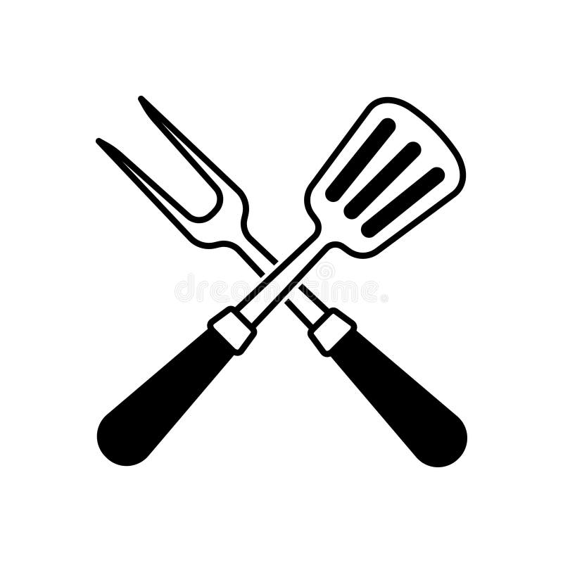 Barbecue Fork, Grill Tools Icon Vector on Trendy Design Stock Vector ...