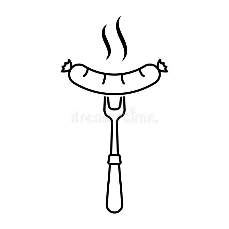 Barbecue Fork, Grill Tools Icon Vector on Trendy Design Stock Vector ...