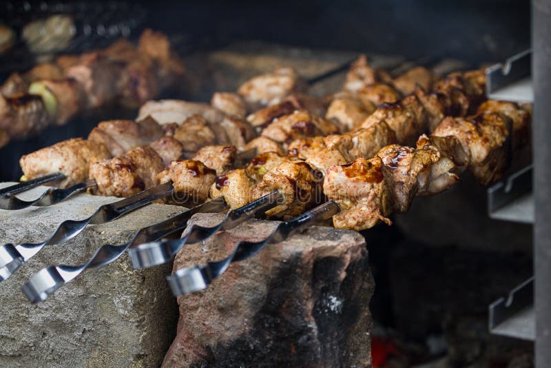 Barbecue stock photo. Image of grill, nature, kebab, onion - 33767508