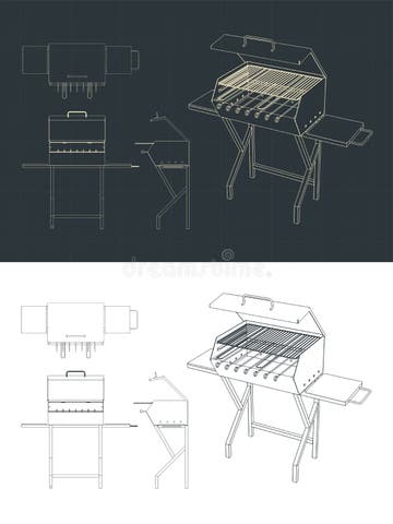 Grill Blueprints Stock Illustrations – 9 Grill Blueprints Stock ...