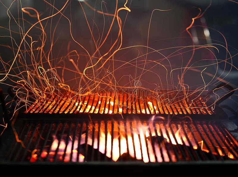 Barbecue grill stock image. Image of flame, rustic, fire - 60657615
