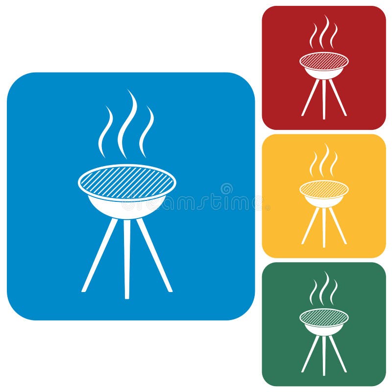Barbecue grill icon stock vector. Illustration of element - 90922739
