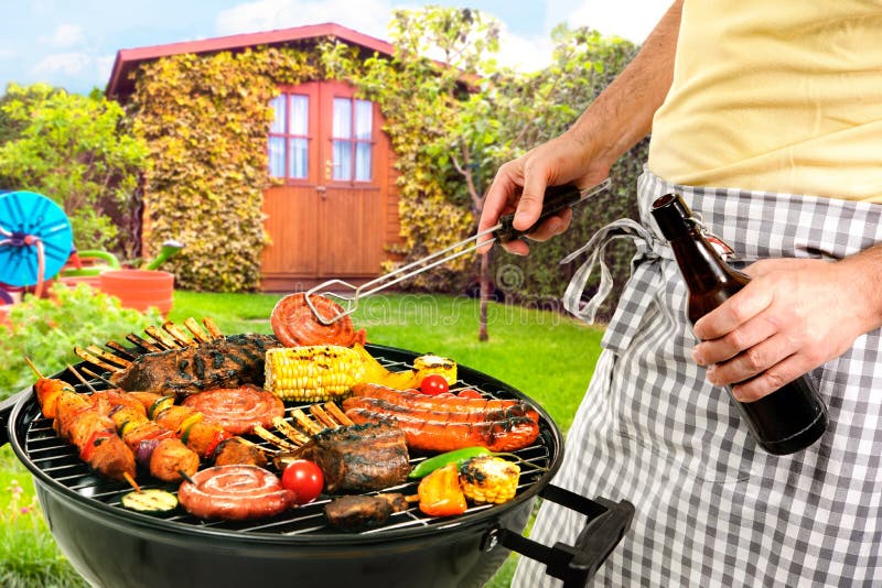 Barbecue grill stock image. Image of cookout, cook, backyard - 55466751