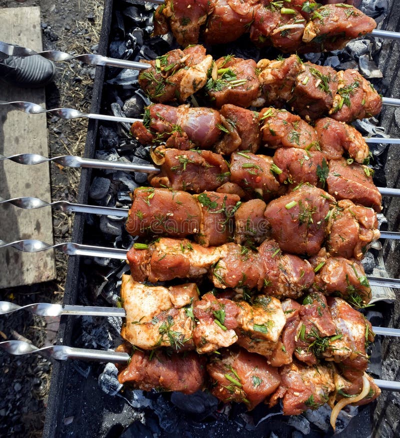 Barbecue on the grill stock image. Image of charcoal - 116858041