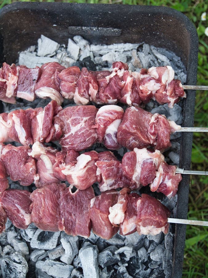 Barbecue Grill in the Park, Top View Stock Image - Image of barbecue ...