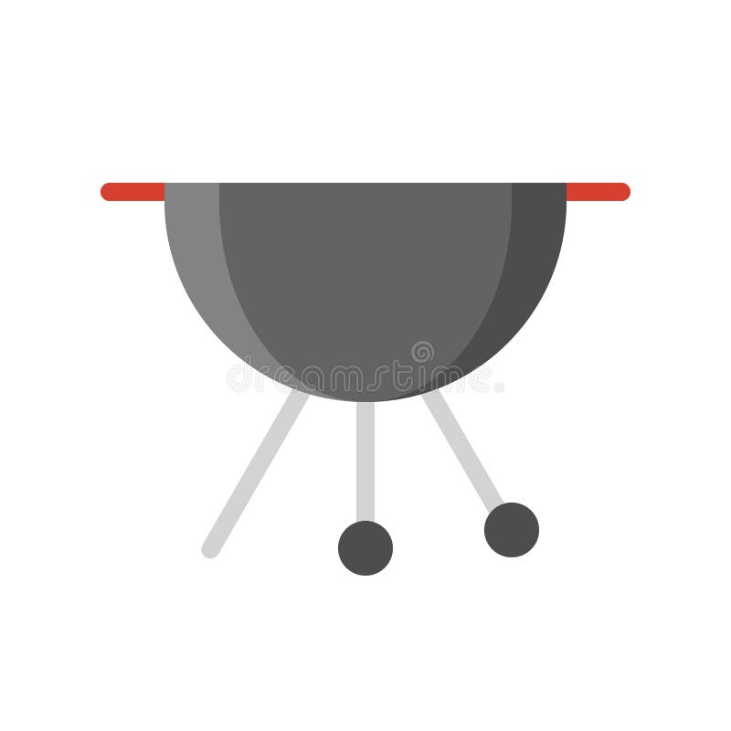 Barbecue Grill Vector, Kitchen Device Flat Icon Stock Vector ...