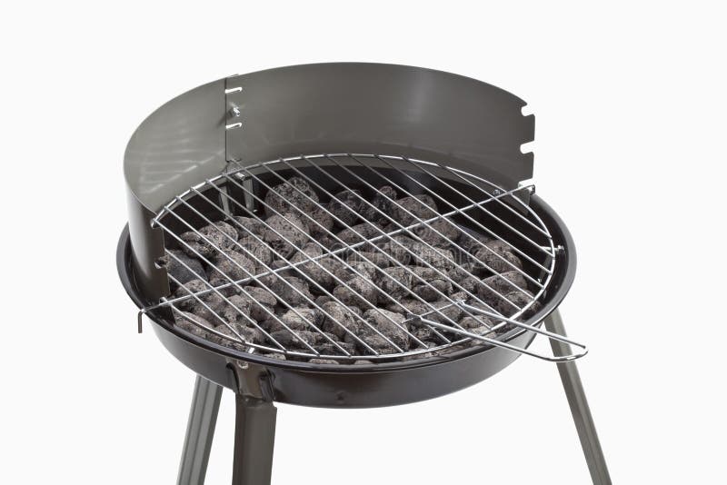 Barbecue Grill on White Background Stock Photo - Image of close, grate ...