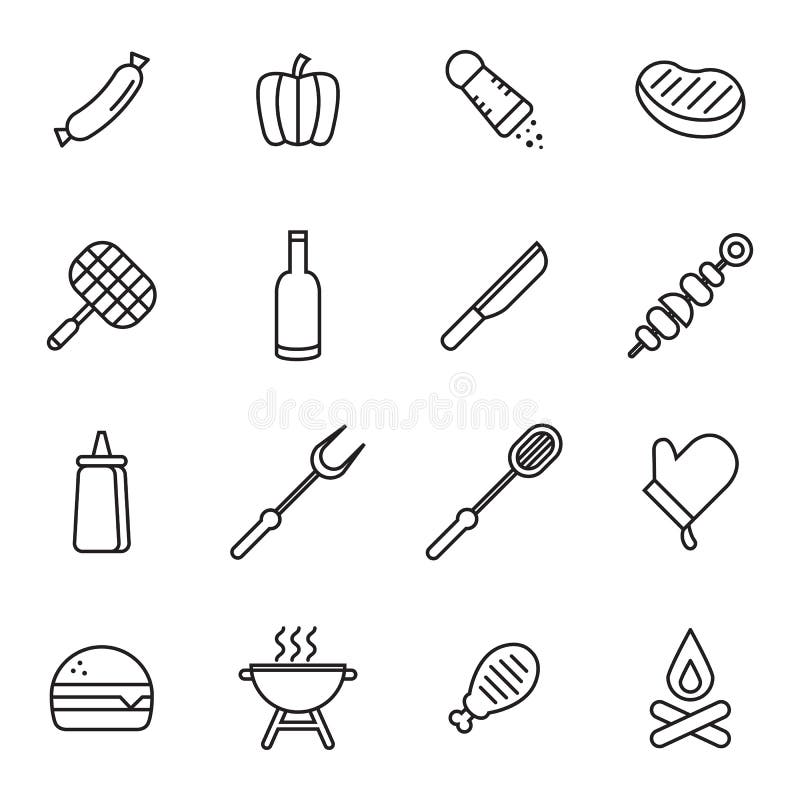 Bbq Grill Outline Stock Illustrations – 14,077 Bbq Grill Outline Stock ...