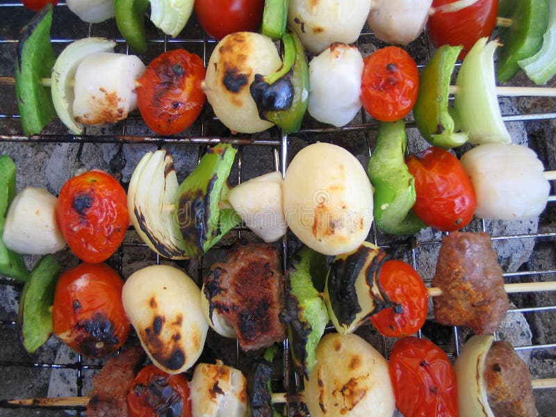 Barbecue kabobs stock image. Image of dinner, grilling - 160621