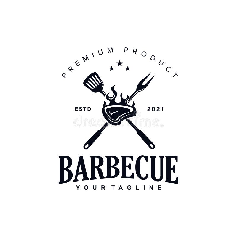 Barbecue Logo Design Template Inspiration Idea Concept Stock Vector ...