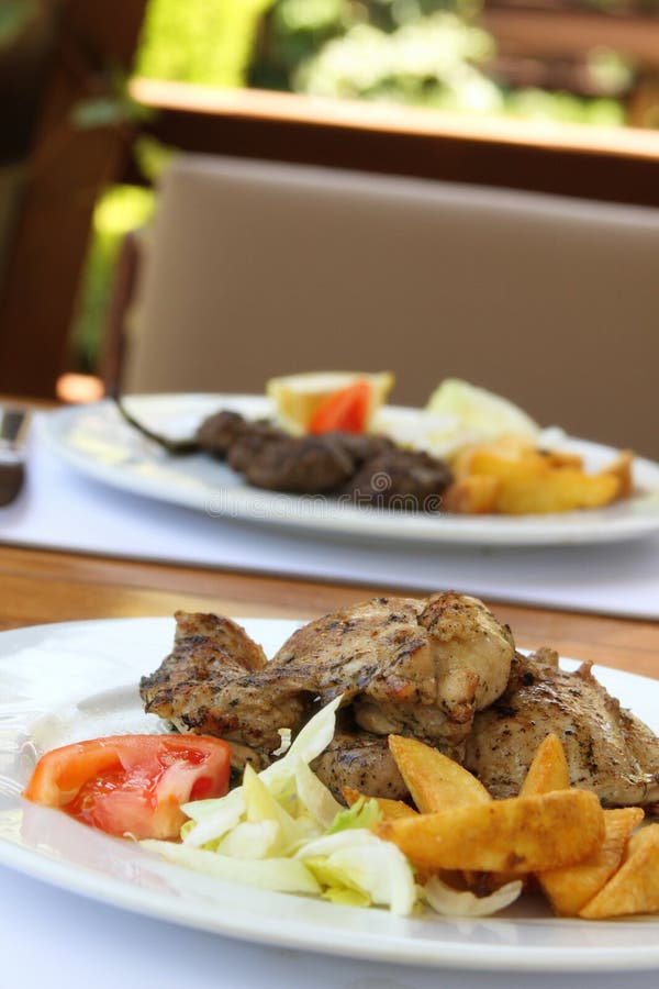 Barbecue lunch for two stock photo. Image of delicious - 74813798