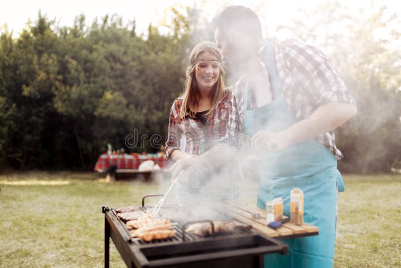Barbecue in nature stock photo. Image of leisure, barbecue - 73625868