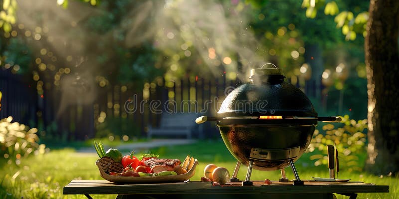 Barbecue in nature stock image. Image of camping, cooking - 327853463