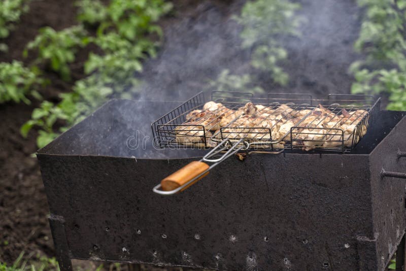 Barbecue on the Open-air Barbecue Stock Photo - Image of decoration ...