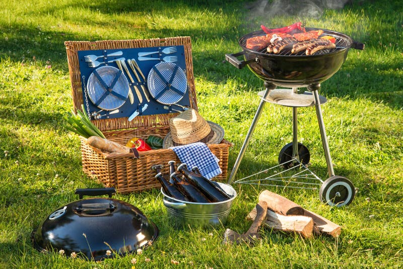 Barbecue picnic stock photo. Image of barbeque, cook - 95500056