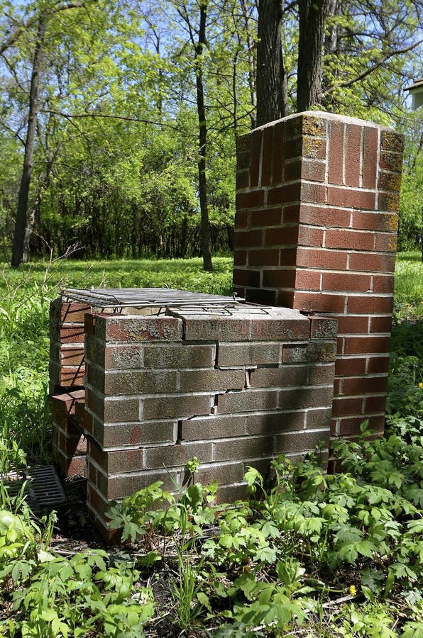 Barbecue Pit with a Chimney Stock Image - Image of cooking ...