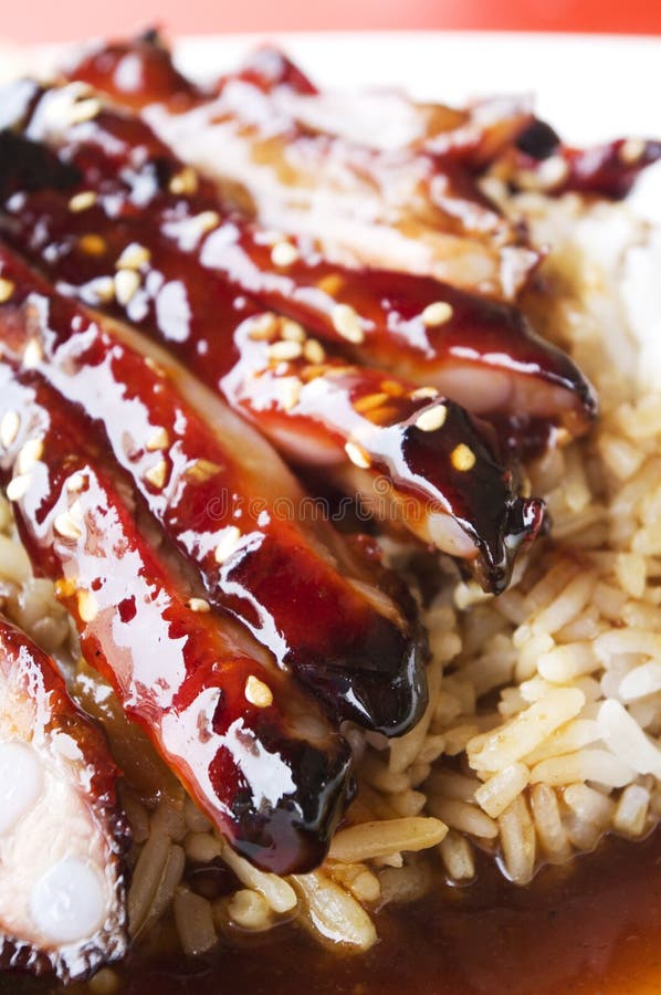 Barbecue pork ribs rice stock photo. Image of cuisine - 16201592