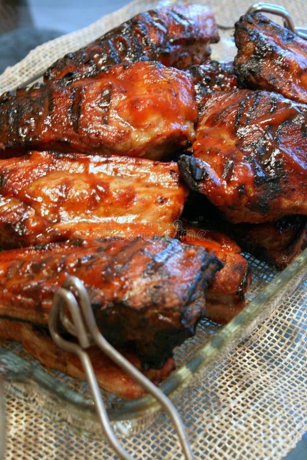 Barbecue Ribs for the Family Meals Stock Photo - Image of grillmarks ...