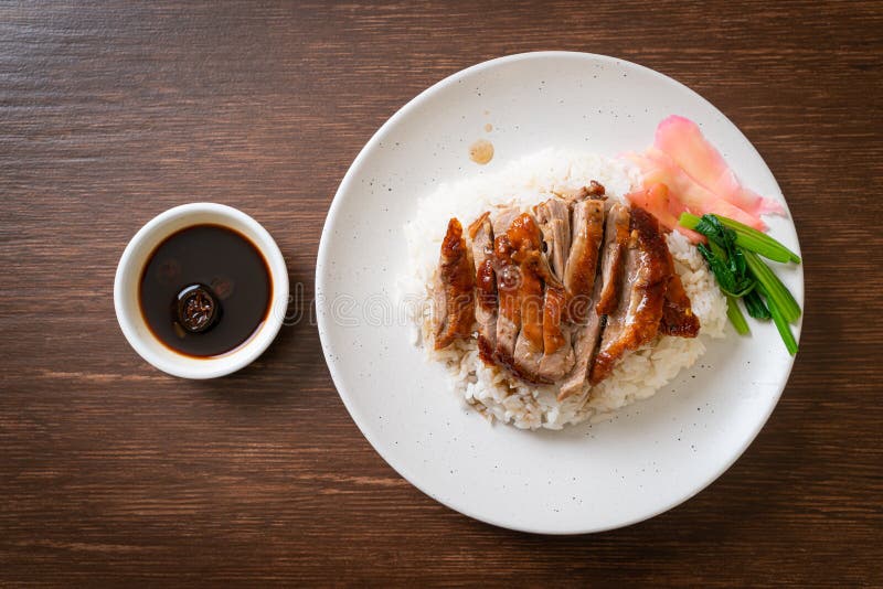Roasted duck on rice stock photo. Image of grill, cuisine - 248571238