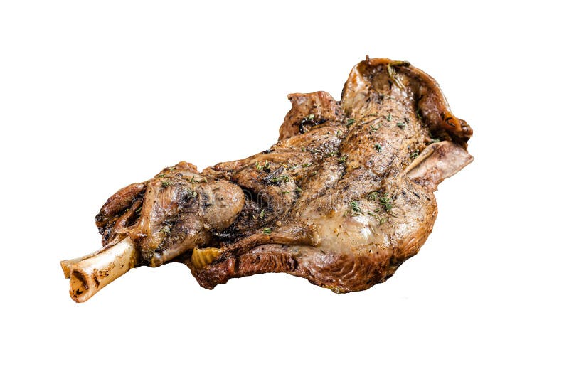 Barbecue Roasted Lamb Mutton Shoulder Meat with Herbs and Spices ...