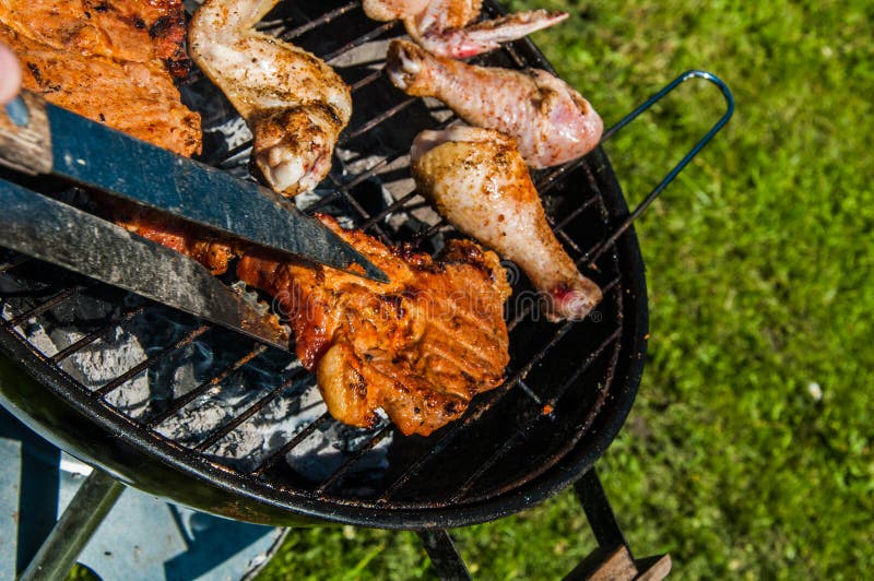 Barbecue Saturated Composition Stock Photo - Image of green, portable ...
