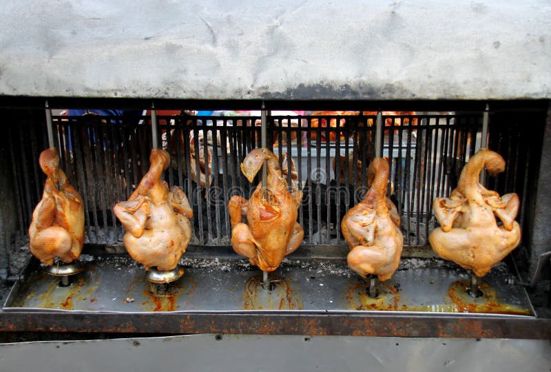 Barbecue spin chicken stock photo. Image of shopping - 74747206