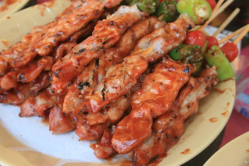 Barbecue sticks with meat stock photo. Image of grill - 39300596