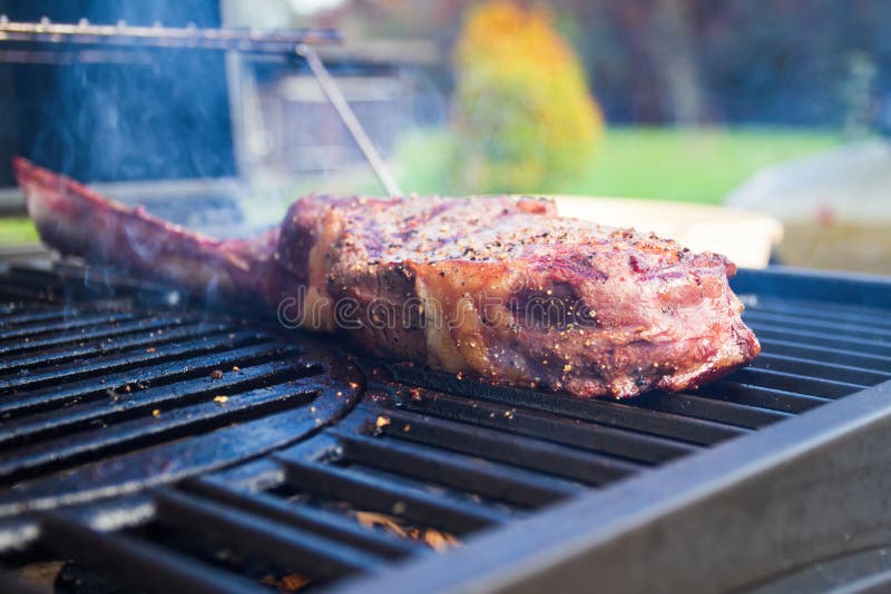 Barbecue Tomahawk Steak stock photo. Image of board - 202008570