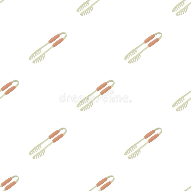 Barbecue Tongs Pattern Seamless Vector Stock Vector - Illustration of ...