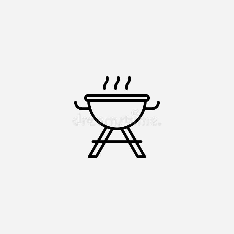 Barbecue Vector Icon Sign Symbol Stock Vector - Illustration of ...
