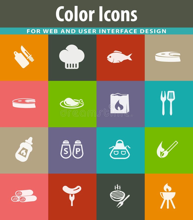 Barbecue icons set stock vector. Illustration of grill - 120466490 Barbecue icons set stock vector. Illustration of grill - 120466490